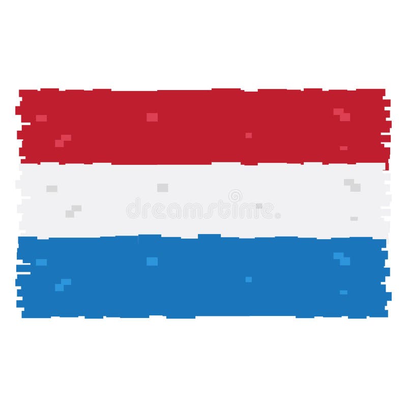 Pixelated Flag of the Netherlands Stock Vector - Illustration of ...