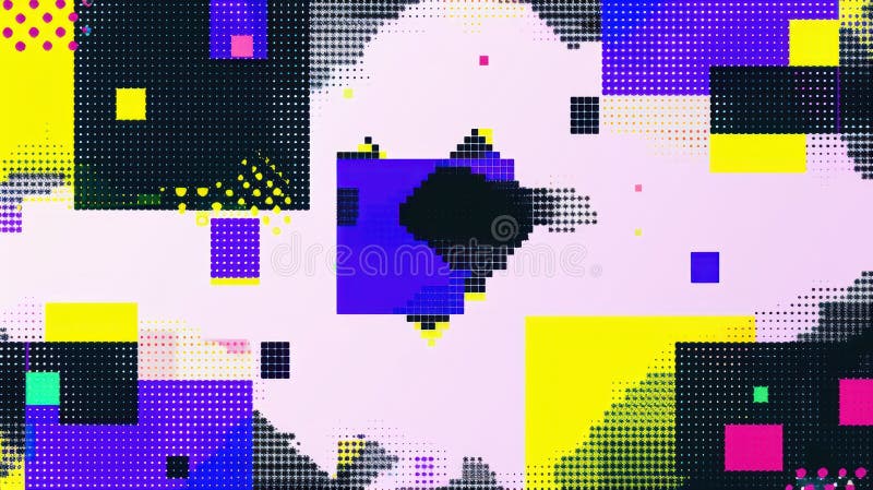 Pixelated Geometric Patterns - Retro Game Style Abstract Background ...