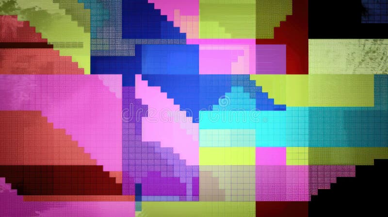 Pixelated Geometric Patterns - Retro Game Style Abstract Background ...