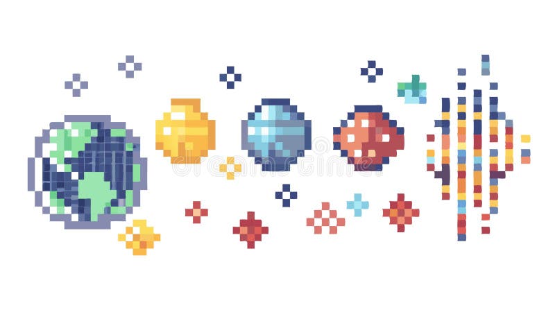 Pixelated Globe Data World Digital Earth, Vector Design Generative AI ...