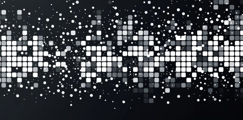 Pixelated Gradient Background, Black and White, Digital Art, Abstract ...