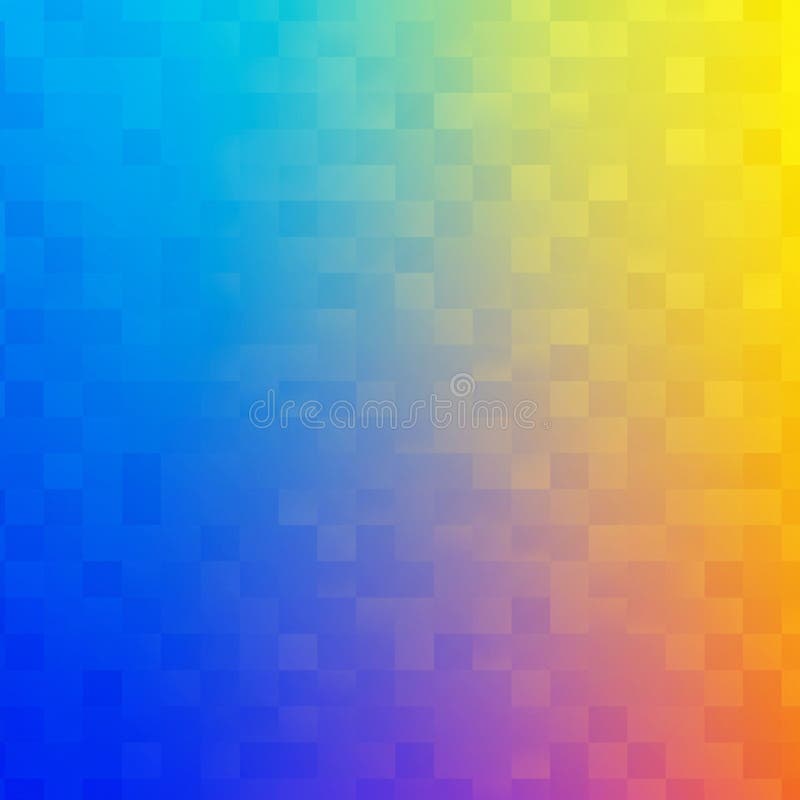 Pixelated Gradient Background Transitioning from Blue To Yellow ...
