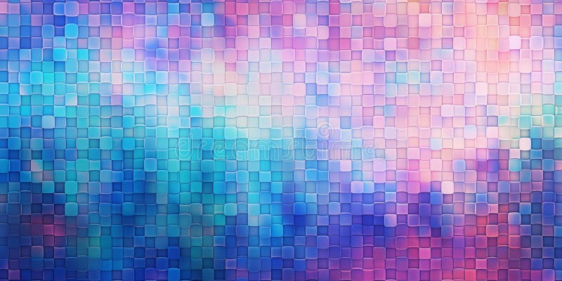 Pixelated Gradient with a Holographic Texture, Featuring Abstract Tiles ...