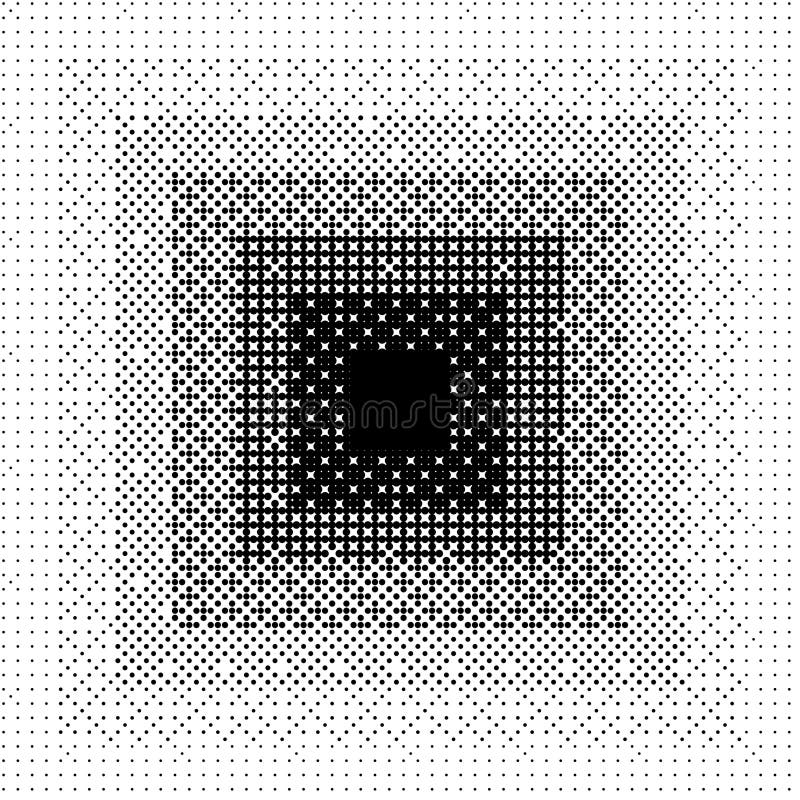Pixelated Gradient Square Background. Black Dithered Radial Gradation ...