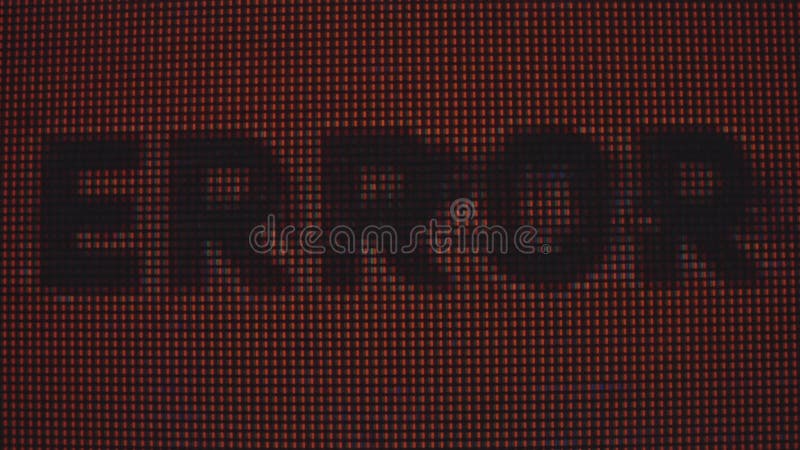 Pixelated Error Message with Red and Black Color Pattern Stock Video ...