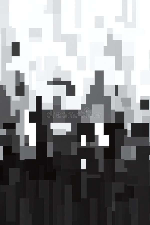 Pixelated Grayscale Gradient with Smooth Transitions between White and ...