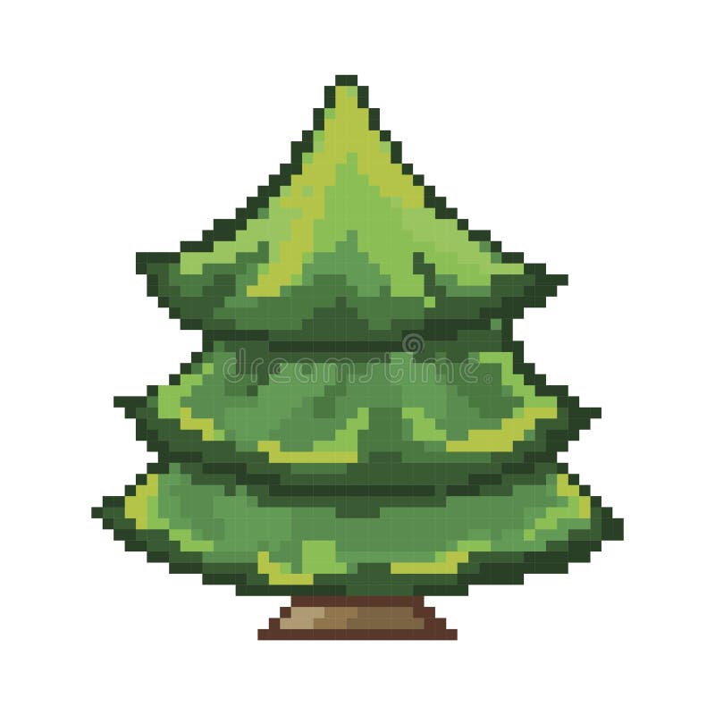 Pixel Art Tree Stump. Vector Illustration Decorative Design Stock ...