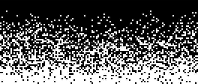 Pixelated Halftone Gradient Noise. Black and White Fading Pixel Texture ...