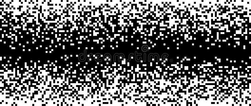 Pixelated Halftone Gradient Texture. Black and White Fading Pixel Noise ...
