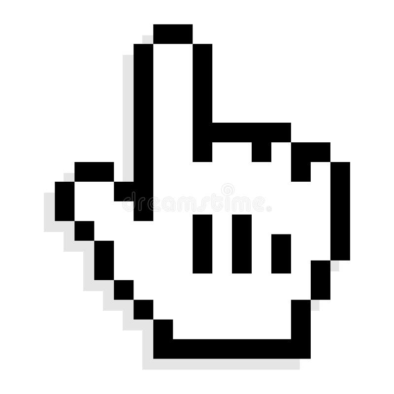 Pixelated hand symbol stock vector. Illustration of hand - 17403302