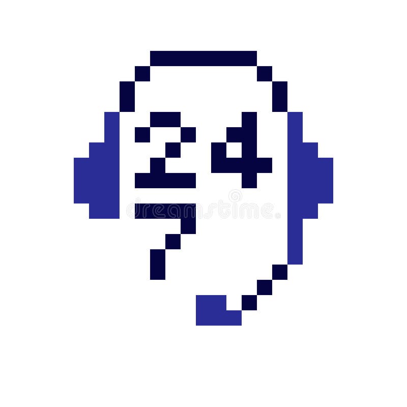 Pixelated Headphones Simple Icon. Bot Support Live Chat. Customer Help ...