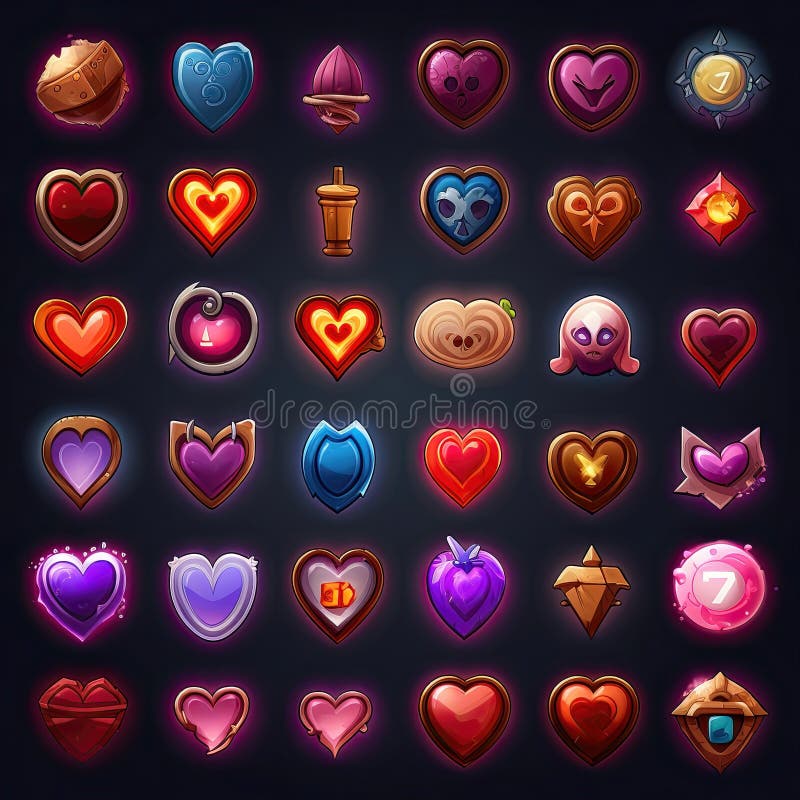 Pixelated Heart Game Ai Generated Stock Illustration - Illustration of ...
