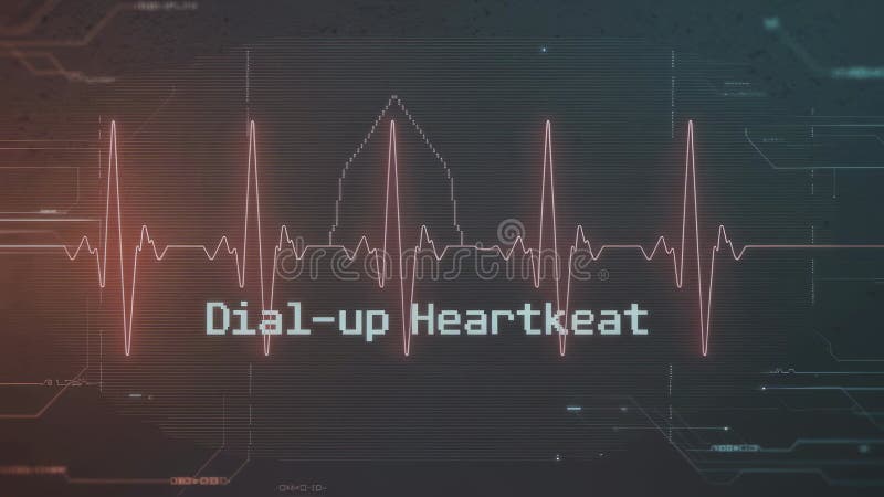 Dial Up Heartbeat Animation on Digital Display Stock Video - Video of ...