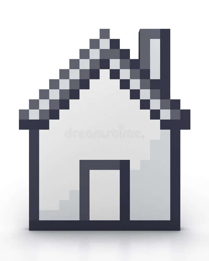 Pixelated House Frontal View Stock Illustrations – 1 Pixelated House ...