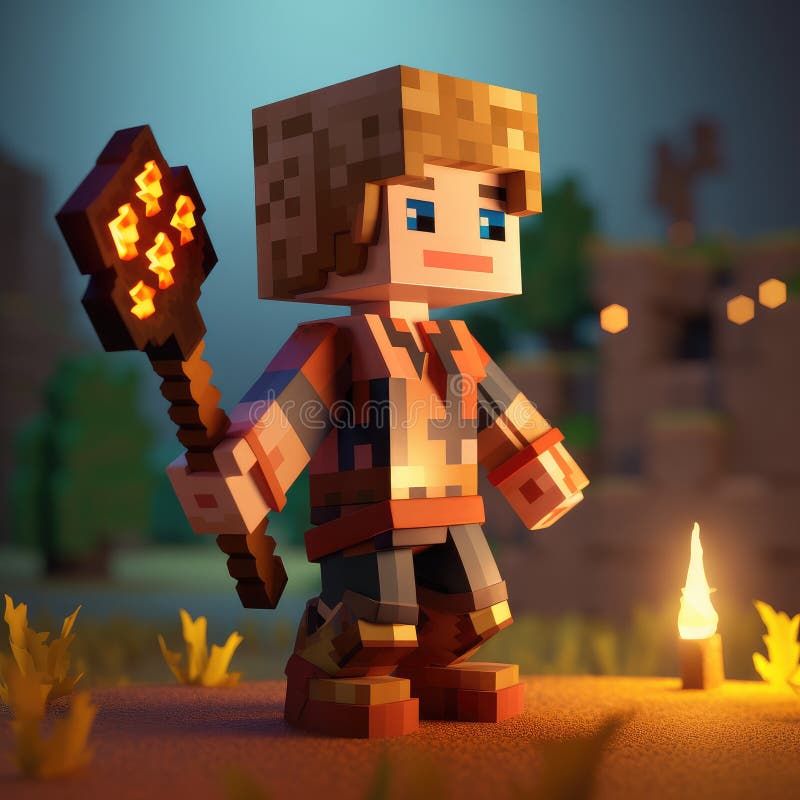 Pixelated Human Character, Illustration in Pixel Art Style, Computer ...