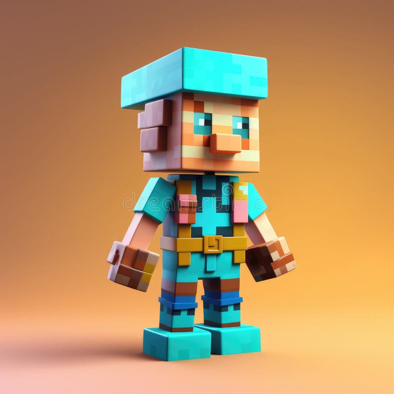 Pixelated Human Character, Illustration in Pixel Art Style, Computer ...