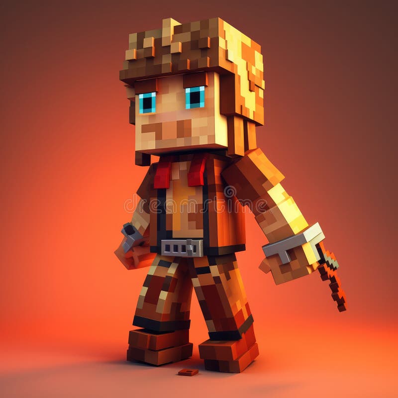 Pixelated Human Character, Illustration in Pixel Art Style, Computer ...