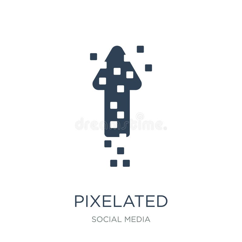 Pixelated Icon in Trendy Design Style. Pixelated Icon Isolated on White ...