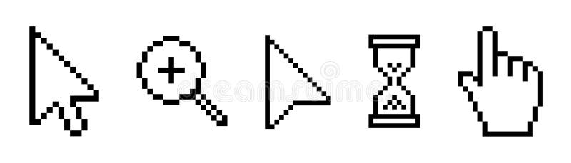 Standard Pixel Cursors Stock Illustrations – 9 Standard Pixel Cursors ...