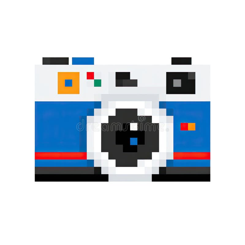 Pixel Art Camera, Retro Gadget, 8-bit Photography Stock Illustration ...
