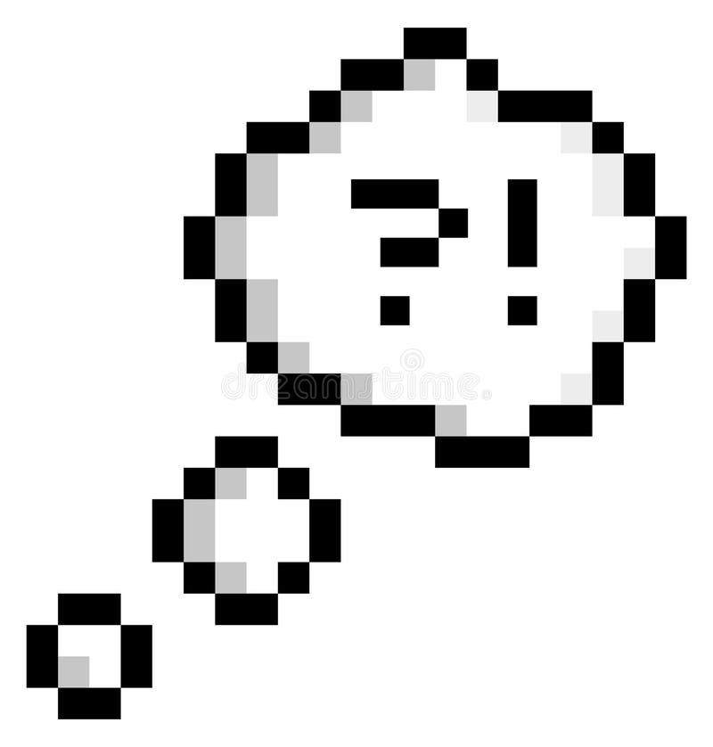 A Pixelated Image of a Face with a Question Mark on it Stock Vector ...
