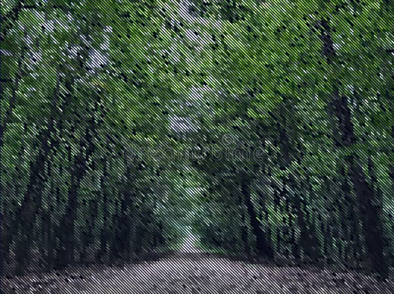 Pixelated Image - Path in the Woodland - Abstract Design Template in ...