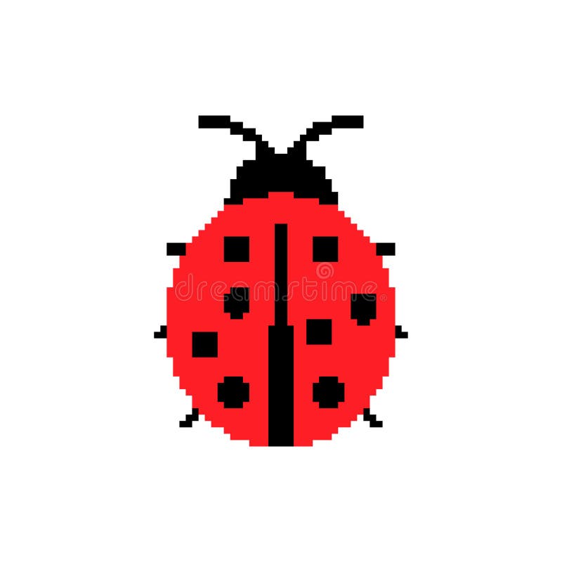Pixelated Ladybug Stock Illustrations – 9 Pixelated Ladybug Stock ...