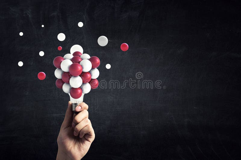 Pixelated Light Bulb. Development Concept. Mixed Media Stock Image ...