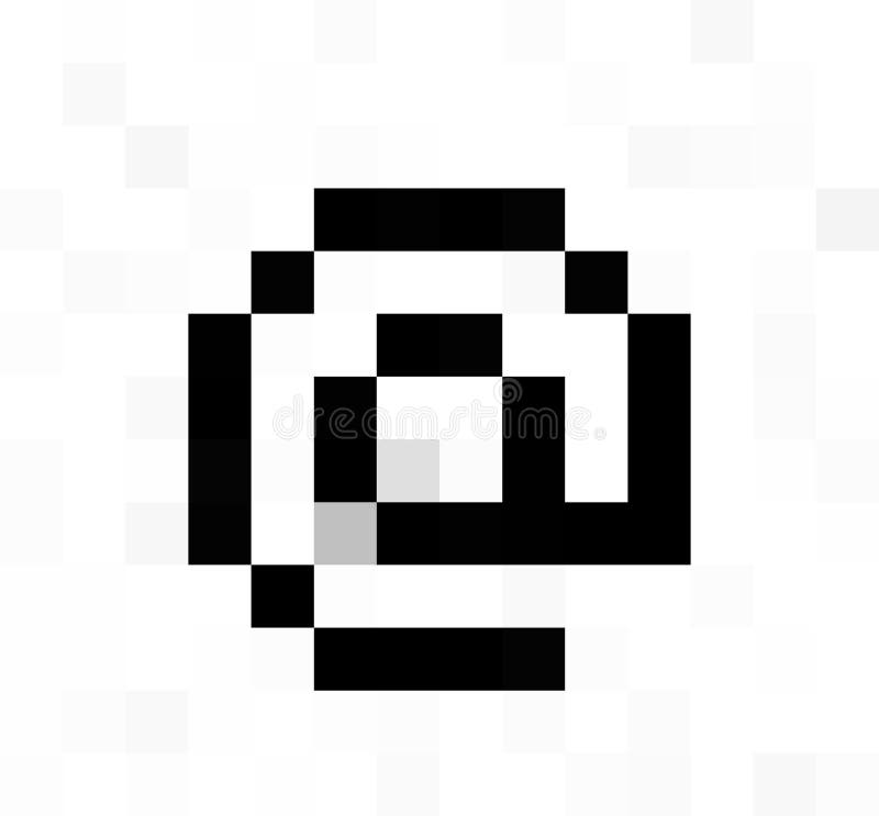 Pixelated Mail Sign Illustration Stock Illustration - Illustration of ...