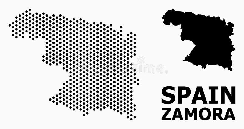 Dotted Mosaic Map of Zamora Province Stock Vector - Illustration of ...