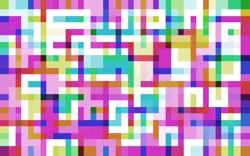 Pixelated maze stock illustration. Illustration of square - 12097632