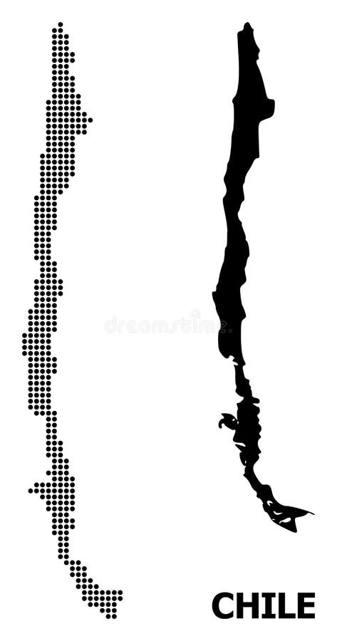 Pixelated Mosaic Map of Chile Stock Illustration - Illustration of ...
