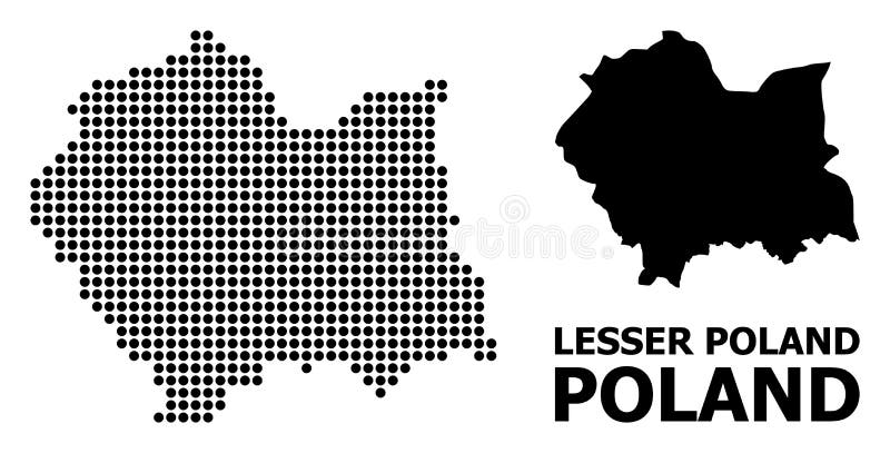 Pixelated Mosaic Map of Lesser Poland Province Stock Illustration ...