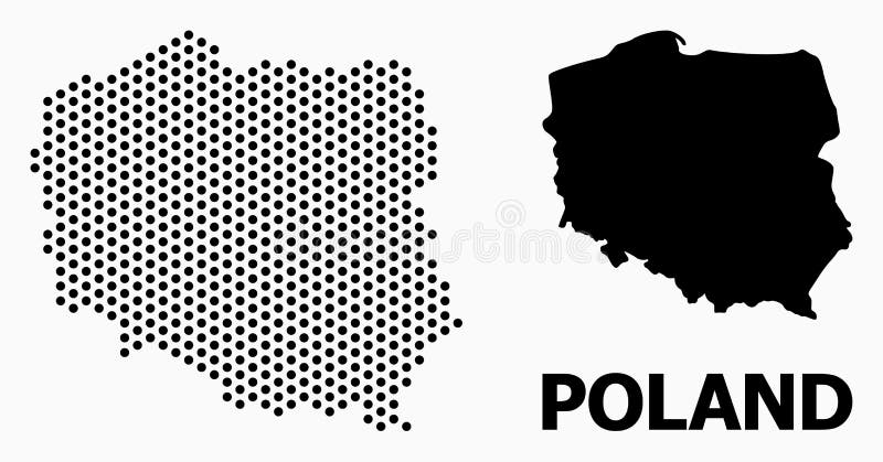 Pixelated Poland Map stock vector. Illustration of rhombic - 122650824