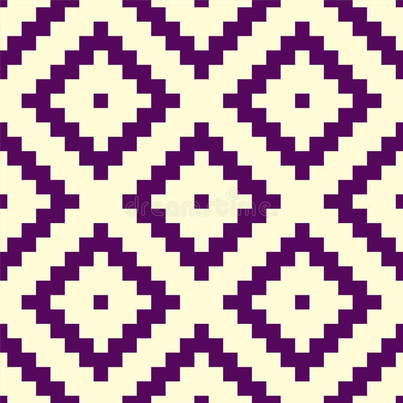 Pixelated Ornament from a Wool Blanket. Seamless Pattern Stock Vector ...