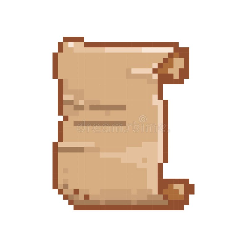 Pixelated Paper Scroll. Vector Illustration Decorative Design Stock ...
