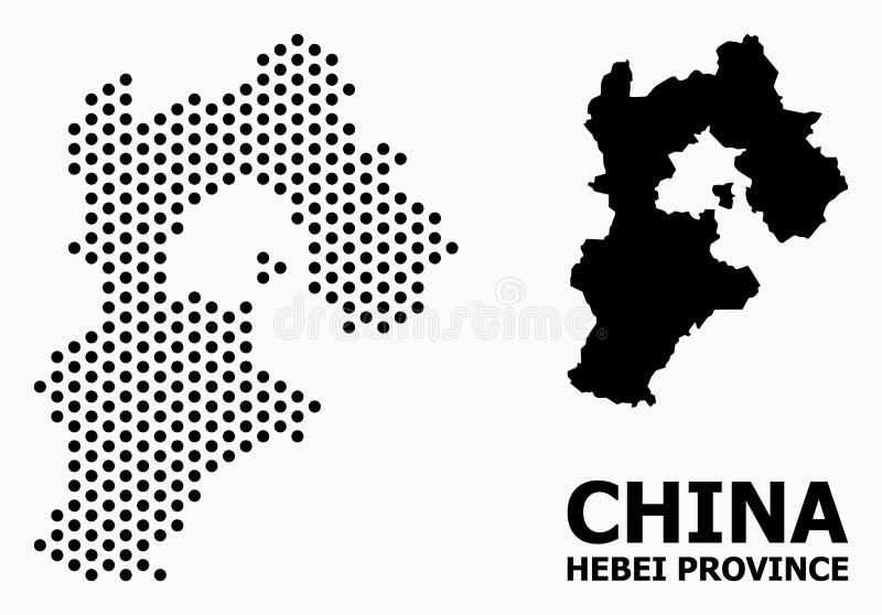 Pixelated Pattern Map of Hebei Province Stock Vector - Illustration of ...