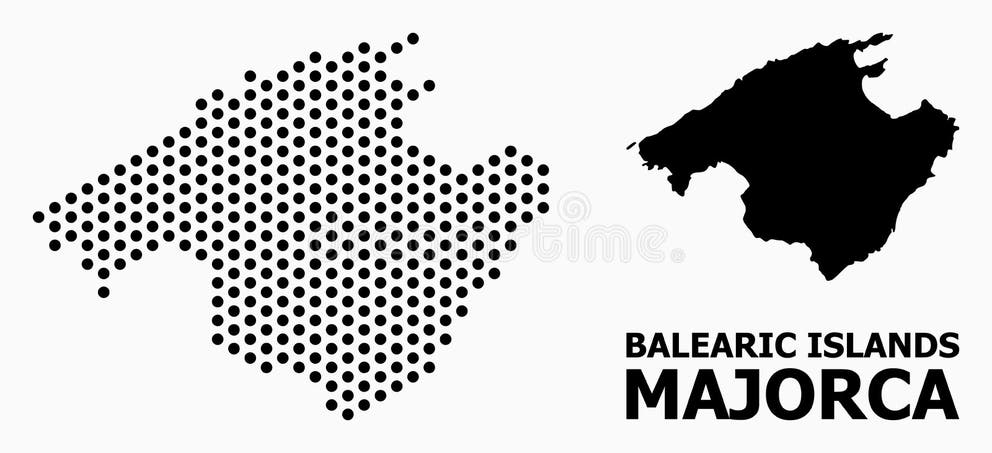 Pixelated Pattern Map of Majorca Stock Vector - Illustration of ...