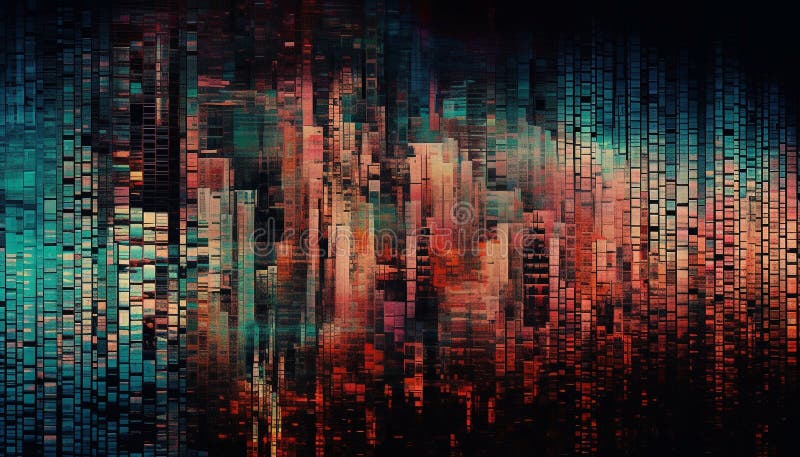 Pixelated Patterns in a Futuristic Digital World Generated by AI Stock ... Pixelated Patterns in a Futuristic Digital World Generated by AI Stock ...