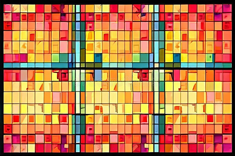 Pixelated Patterns Images or Designs Composed of Small Squares Stock ...