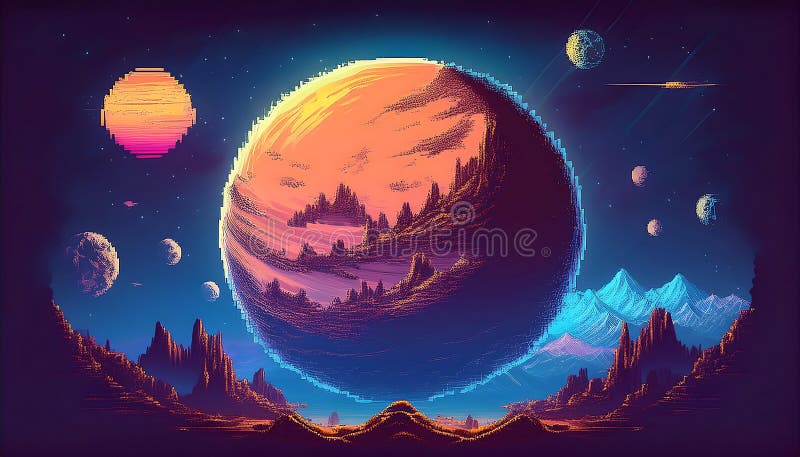 Pixel Art Moon Game Asset Design Stock Photos - Free & Royalty-Free ...