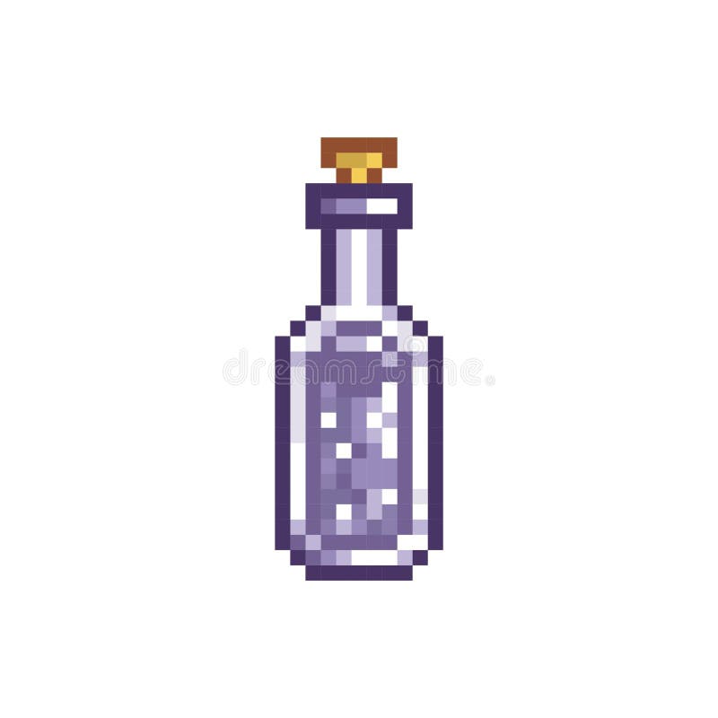 Pixelated Potion Vial. Vector Illustration Decorative Design Stock ...