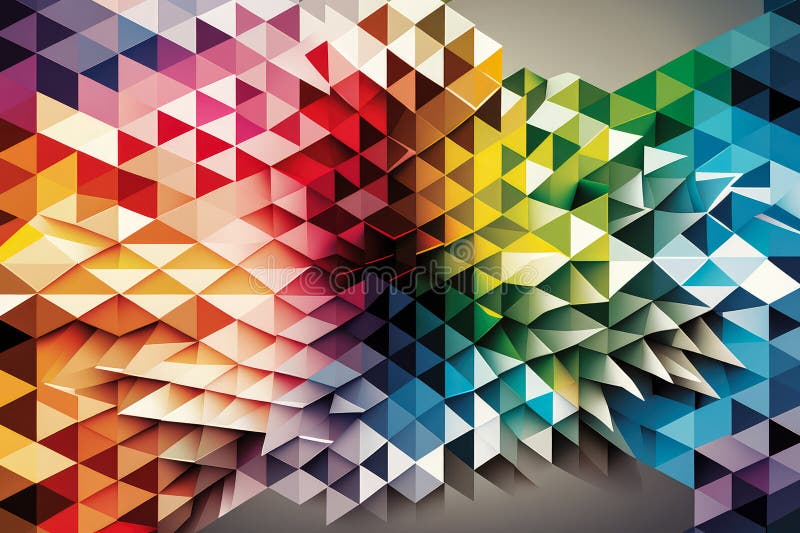 Pixelated Prism Rainbow of Colors in a Crystal-Clear Pattern Stock ...