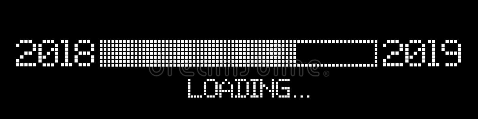 Pixelated Progress Bar Year 2021 To 2022 Loading Stock Illustration ...