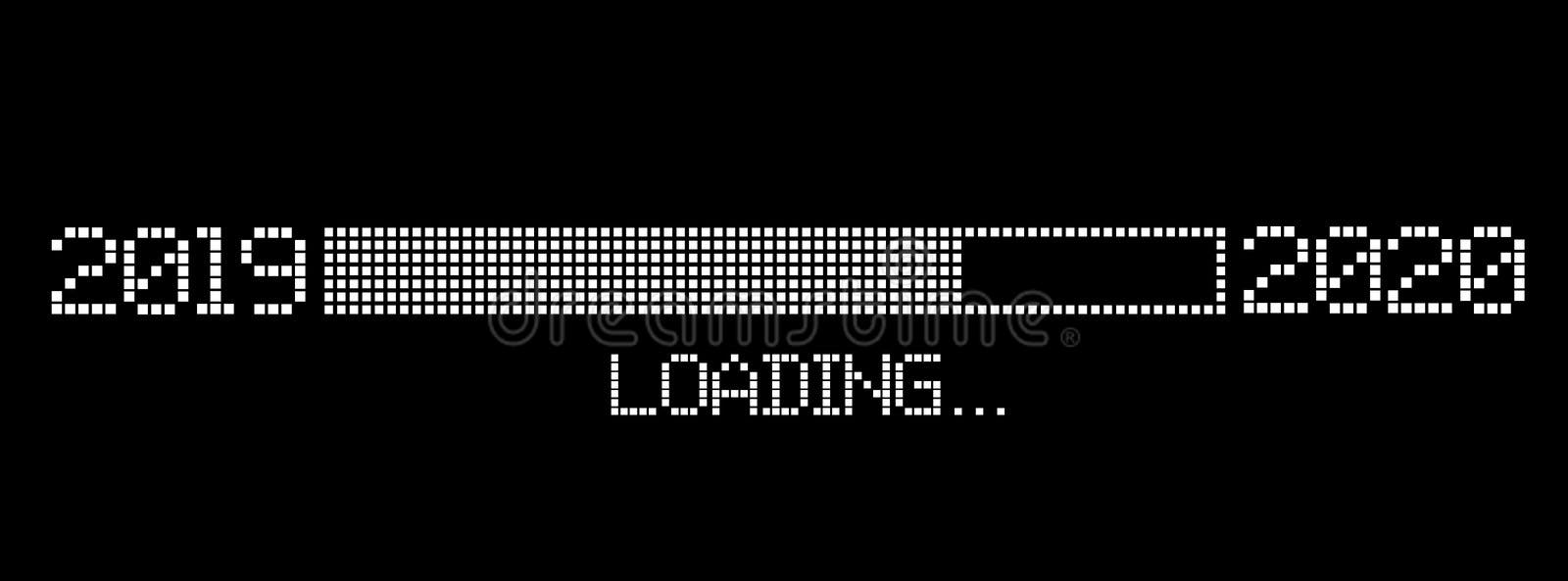 Pixelated Progress Bar Year 2021 To 2022 Loading Stock Illustration ...