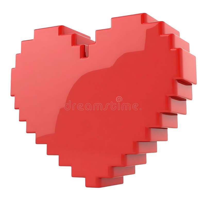 Stepped Geometric Shape Mimics Retro Video Game Graphics Stock ...