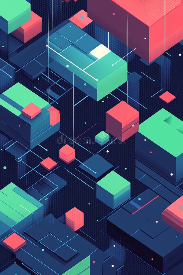 A Pixelated Retro Design with Bright Bold Squares for a Nostalgic Theme ...