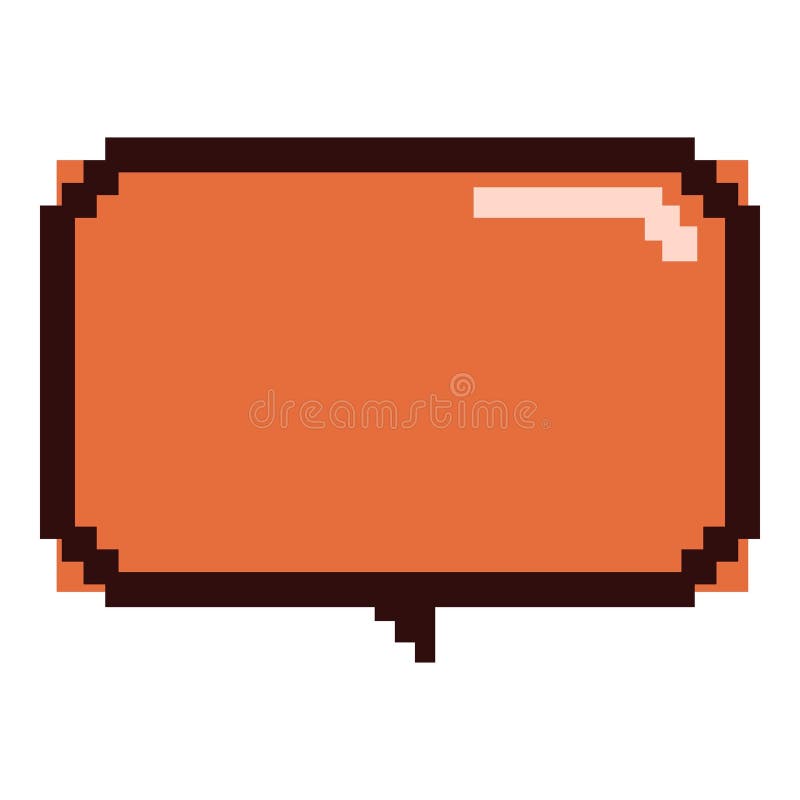 Pixelated Speech Bubble with Blank Space for Message Stock Vector ...