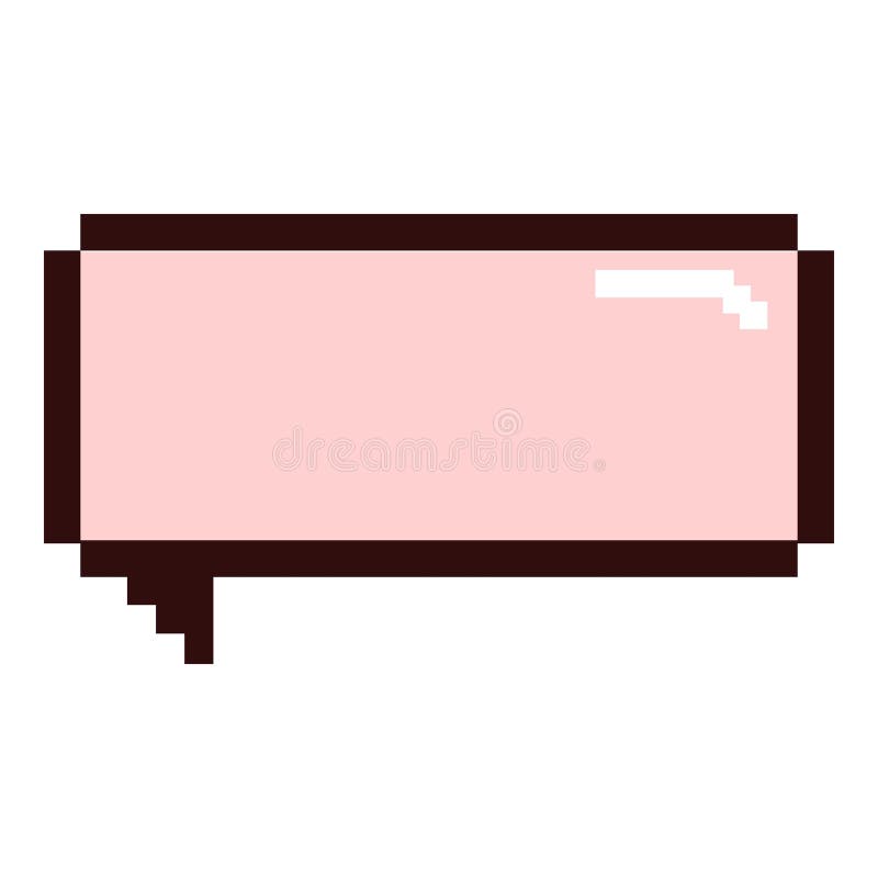 Pixelated Speech Bubble Showing Empty Dialogue Box Stock Vector ...