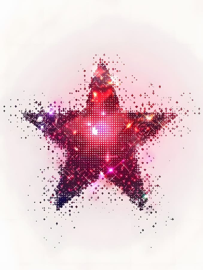Pixelated Star Bright Pixel Art Stock Illustration - Illustration of ...